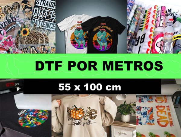 DTF por metros | Transfer DTF textil por metros continuo 55 × 100 cm